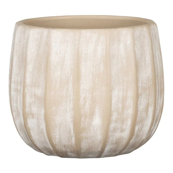 Runa Ceramic Pot Washed Cream - Sheridan Nurseries Online