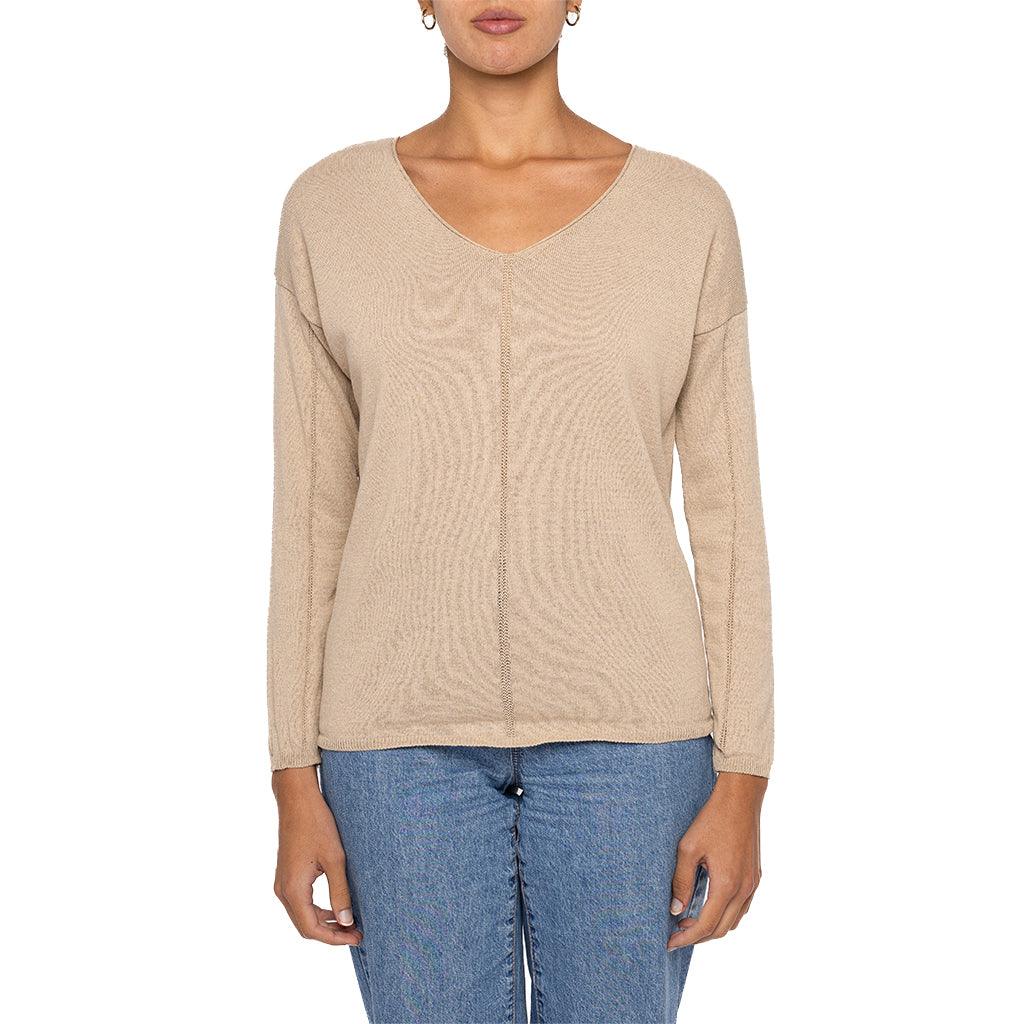 Preppy V-Neck Top Beige - Sheridan Nurseries Online